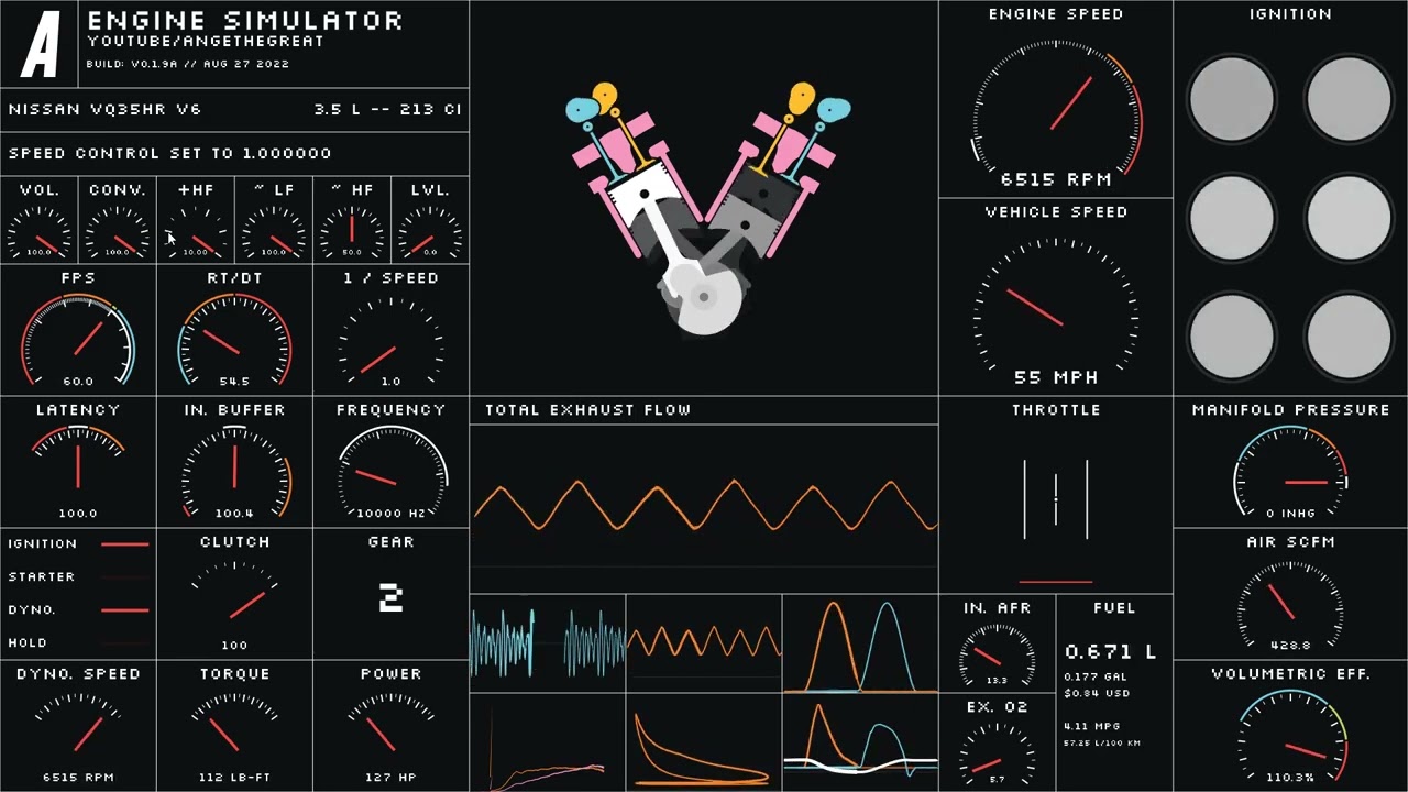 Engine Simulator - VQ35 test - YouTube