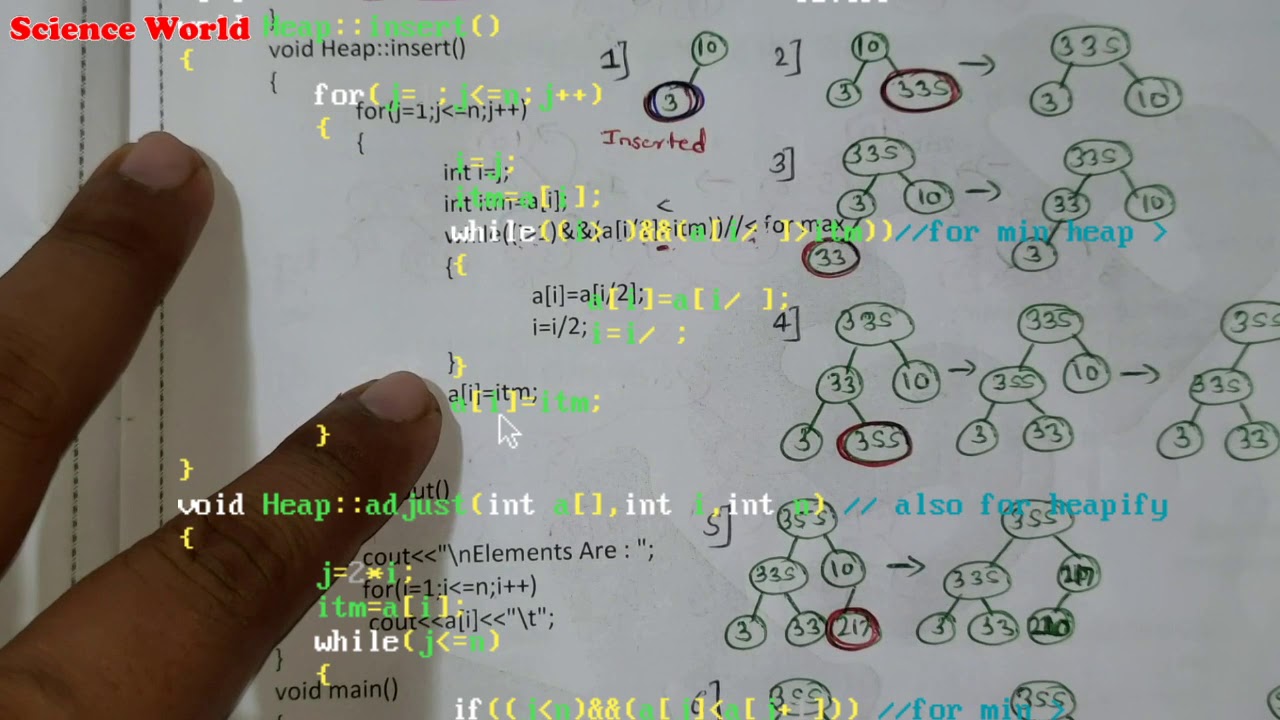 HeapSort Ascending Descending | Max Min HeapSort With Heapify Program ...