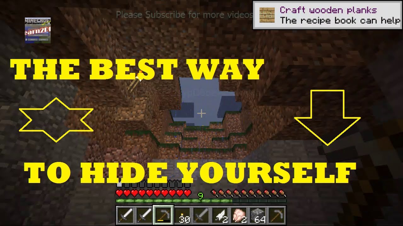 THE BEST WAY TO HIDE YOURSELF IN MINECRAFT - YouTube
