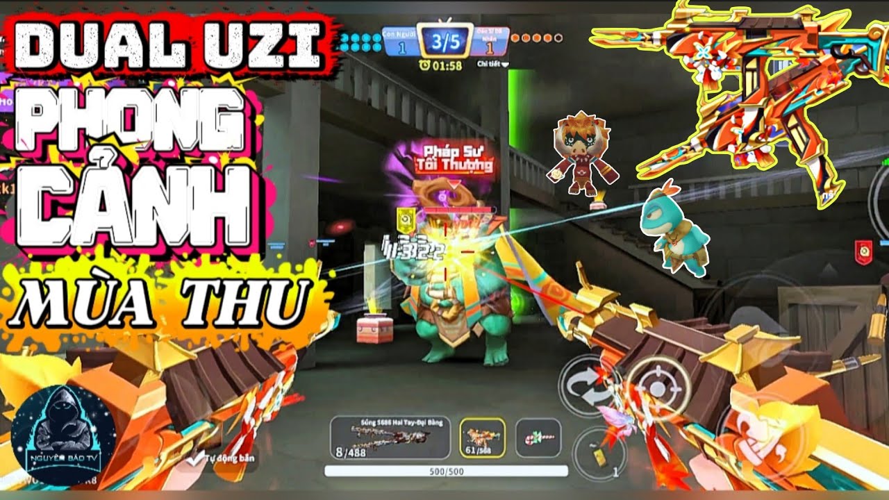 Mini World Royale - Dual Uzi phong cảnh mùa thu quẩy chế độ dã nhân ...
