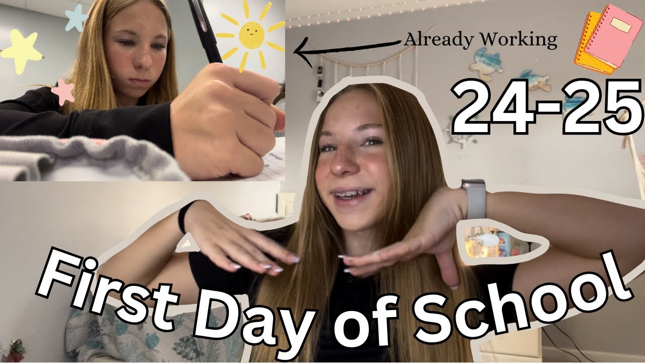 FIRST DAY OF SCHOOL GRWM + VLOG | 8th GRADE - YouTube