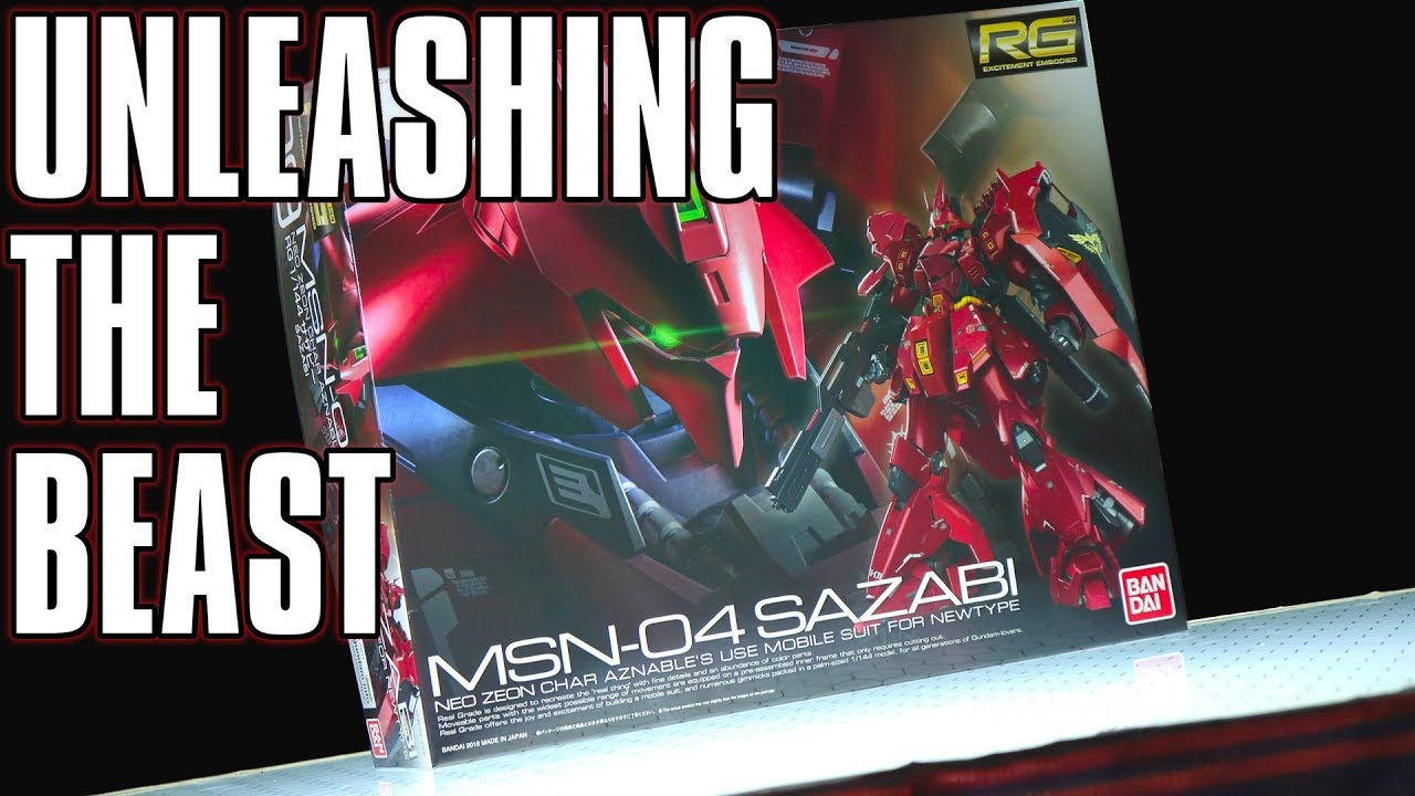 1/144 Real Grade (RG) Sazabi Unboxing - MOBILE SUIT GUNDAM CHAR'S ...