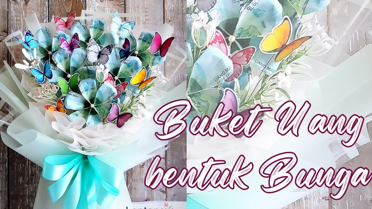 Tutorial Buket Uang Bentuk Bunga || How to Make a Money Bouquet - YouTube