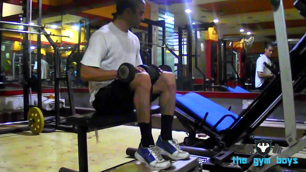 Dumbbell Seated Calf Raise - YouTube