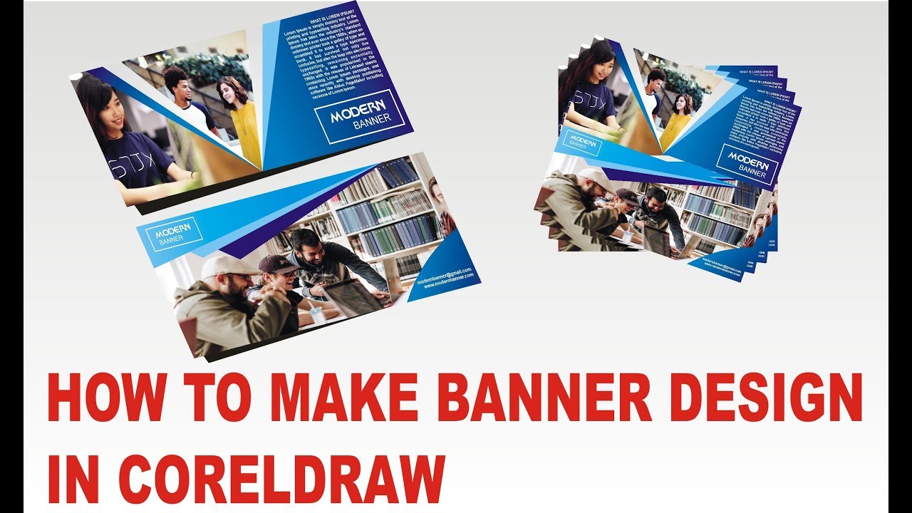 How to create banner design in Corel draw| by QUICK LEARN HINDI - YouTube