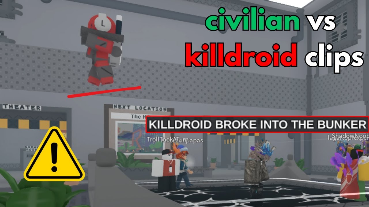 killdroid snuck into the civilian bunker | die of death clips - YouTube