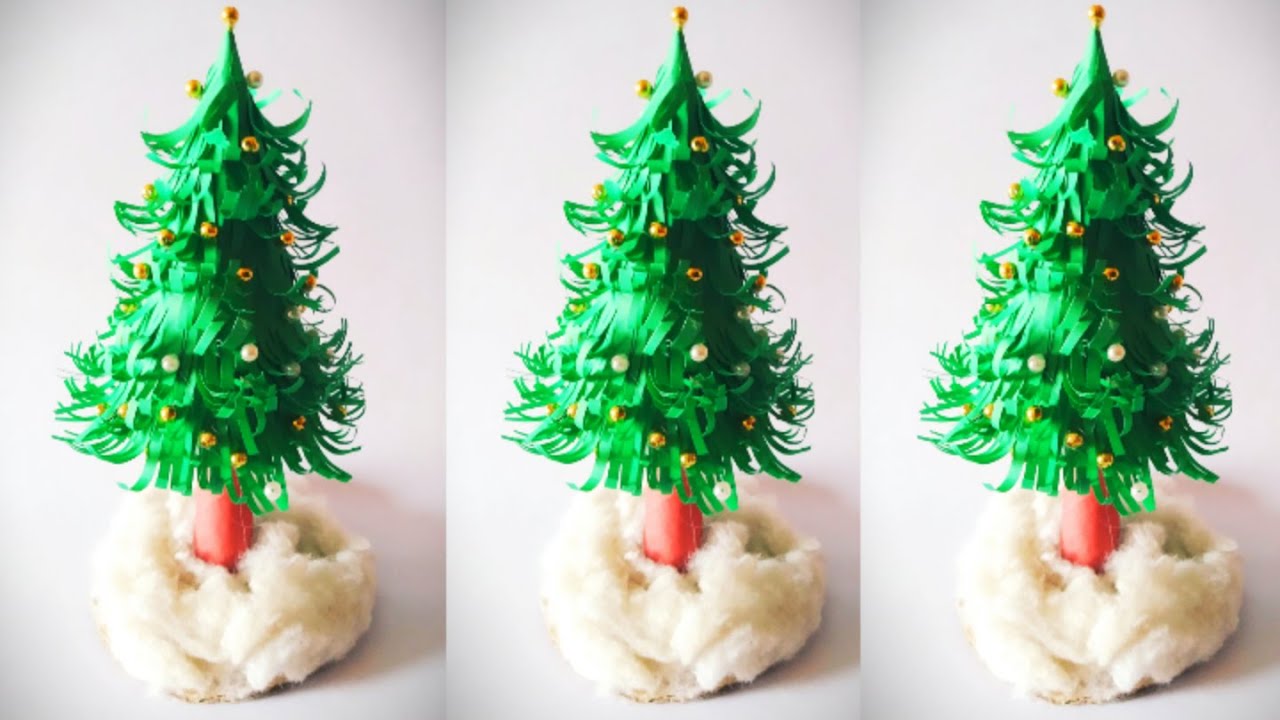 How to make a Christmas tree/ Mini christmas tree/Diy - YouTube