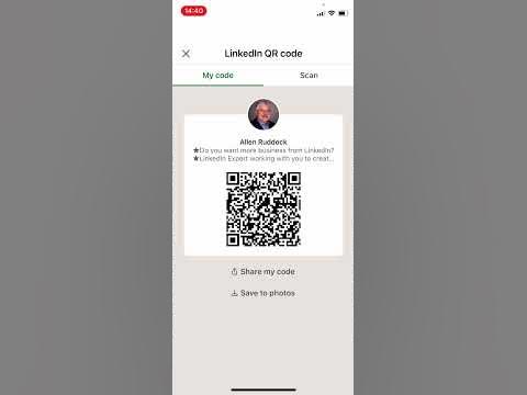 How to find your LinkedIn QR code and scan someone else's - YouTube