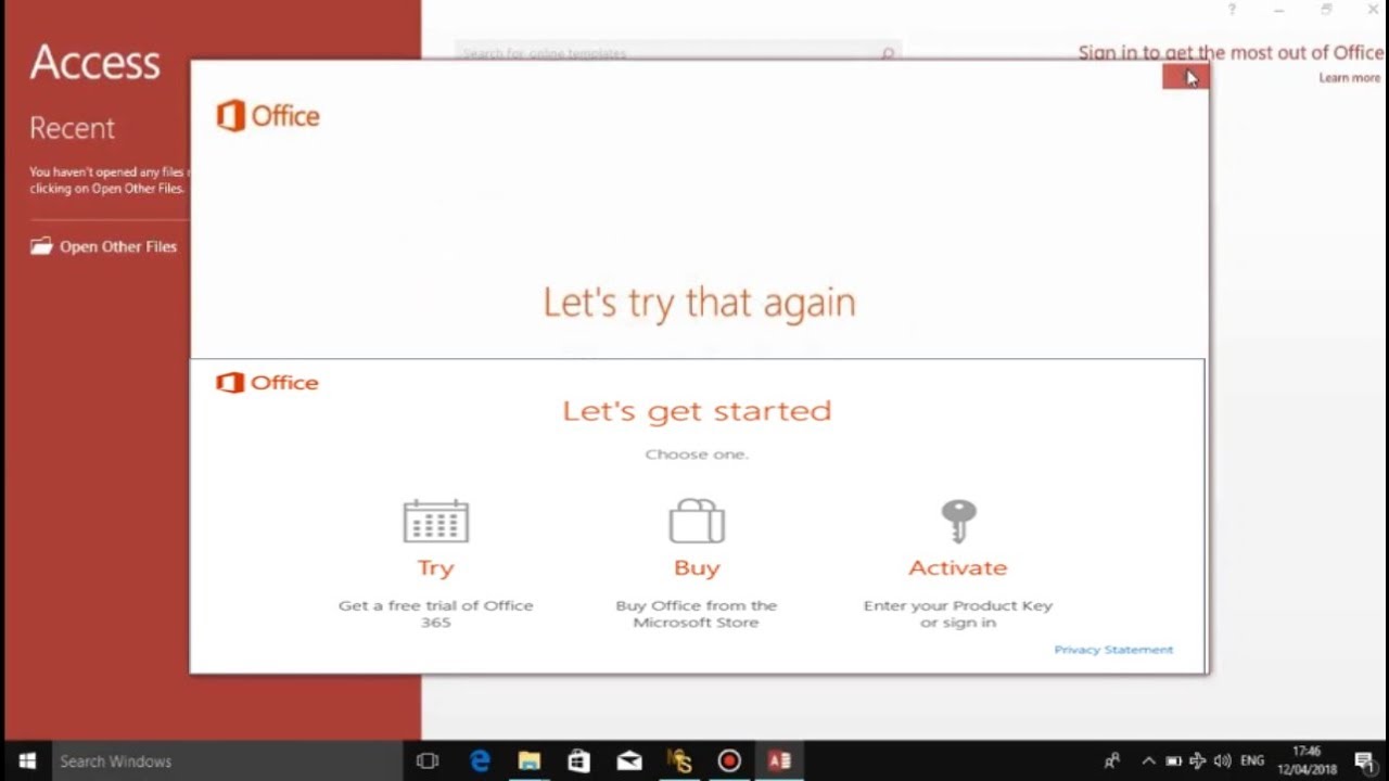 cara menghilangkan let's get started office 2016 dan let's try that ...