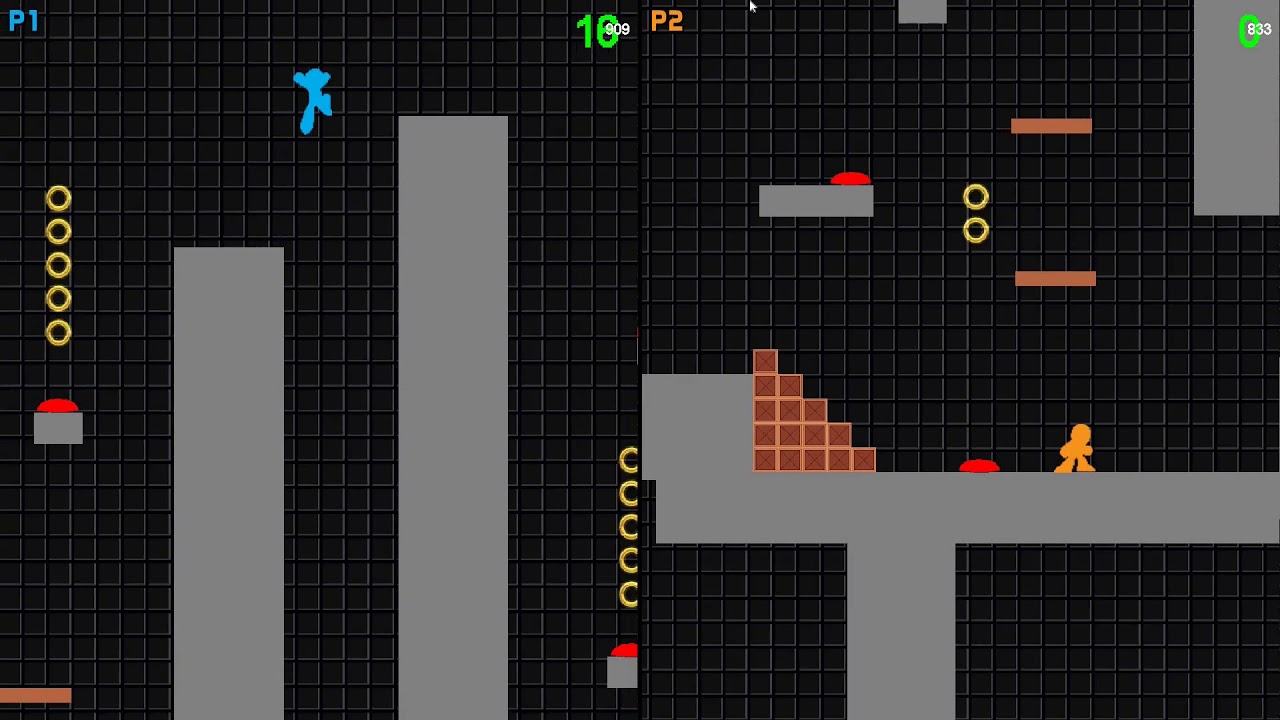 Split Screen Platformer prototype - Clickteam Fusion 2.5 - YouTube