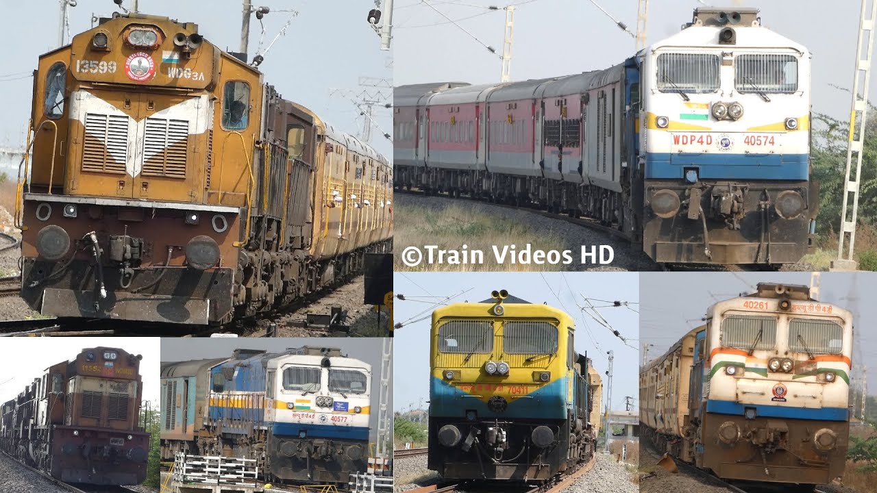 Powerful Diesel TRAINS in India | Twin ALCO & EMD TRAINS | Train Videos ...