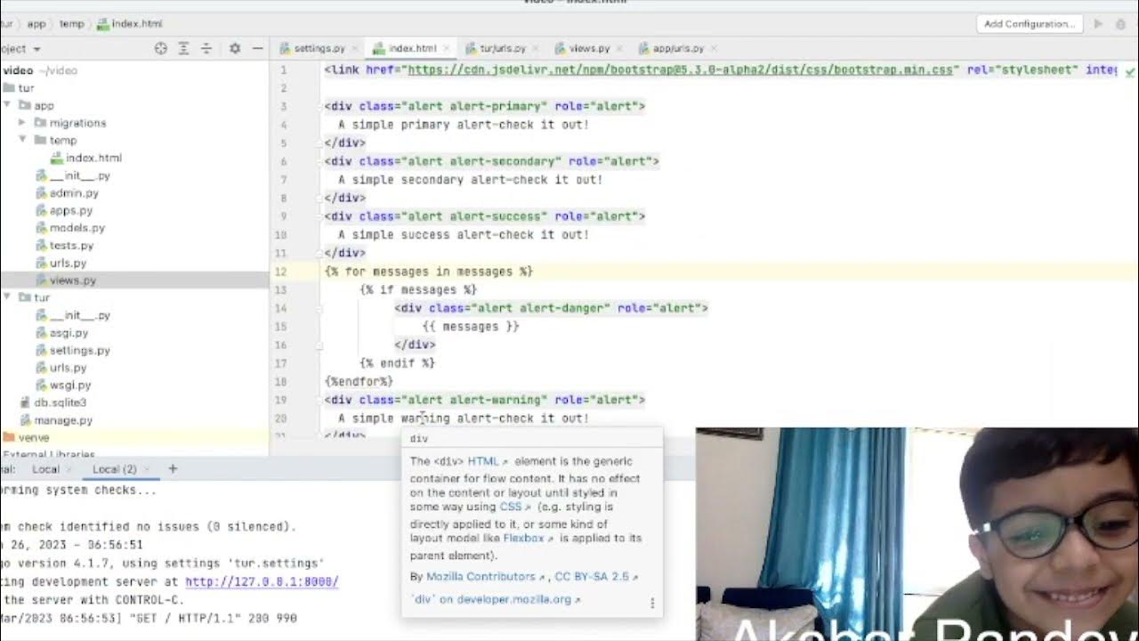 Django tutorial | Learn The basics of Django in 10 Minutes | Akshar ...
