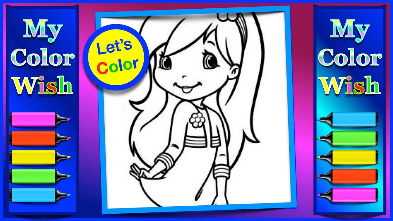 Strawberry Shortcake | Raspberry Torte Coloring Page | Speed Coloring ...