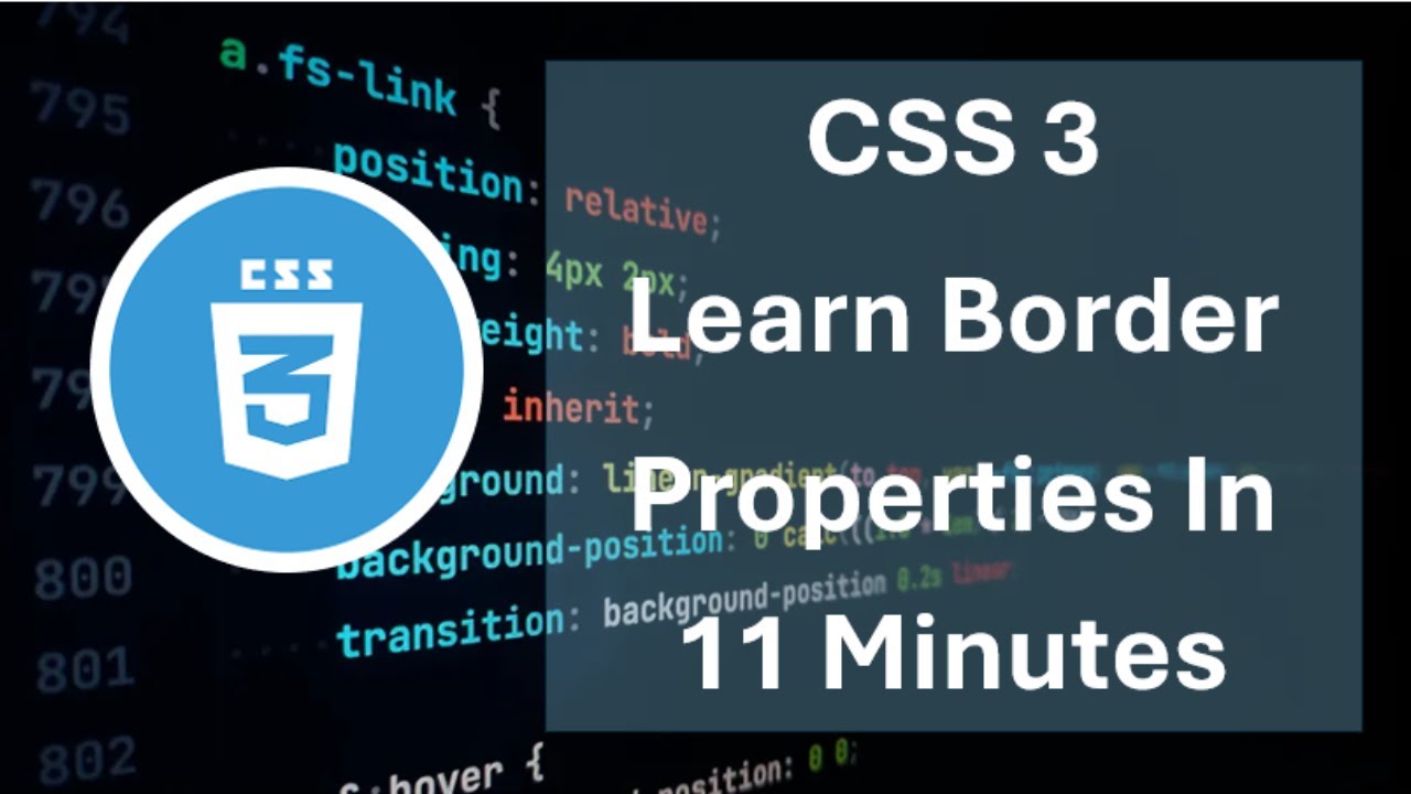 learn css border in 11 minutes - YouTube