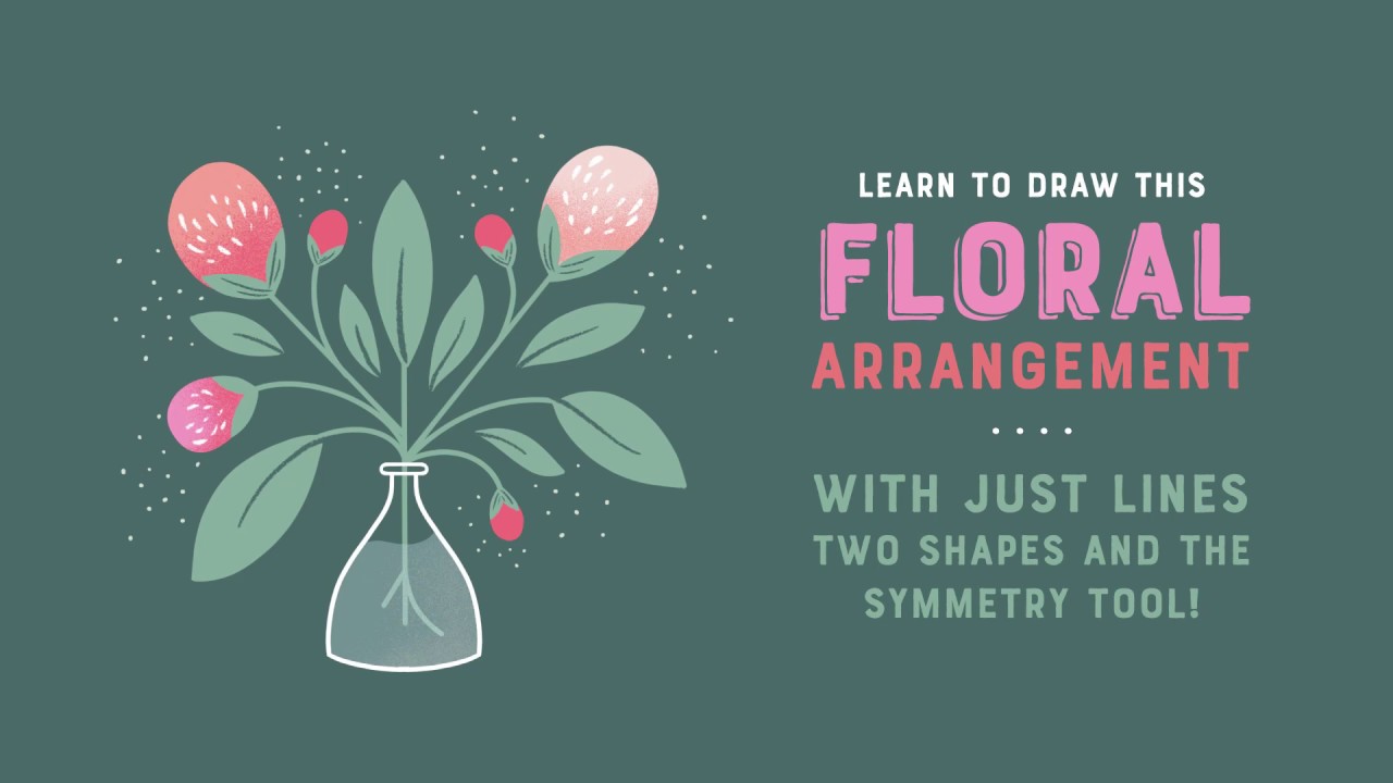 Easy Floral Arrangement Drawing - YouTube