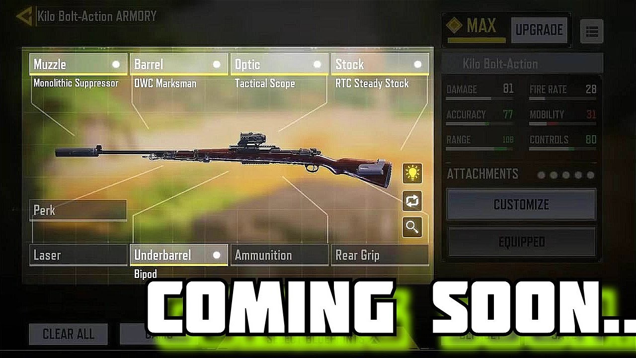 Call of Duty®: Mobile - Kilo Bolt-Action Marksmen Rifle - YouTube