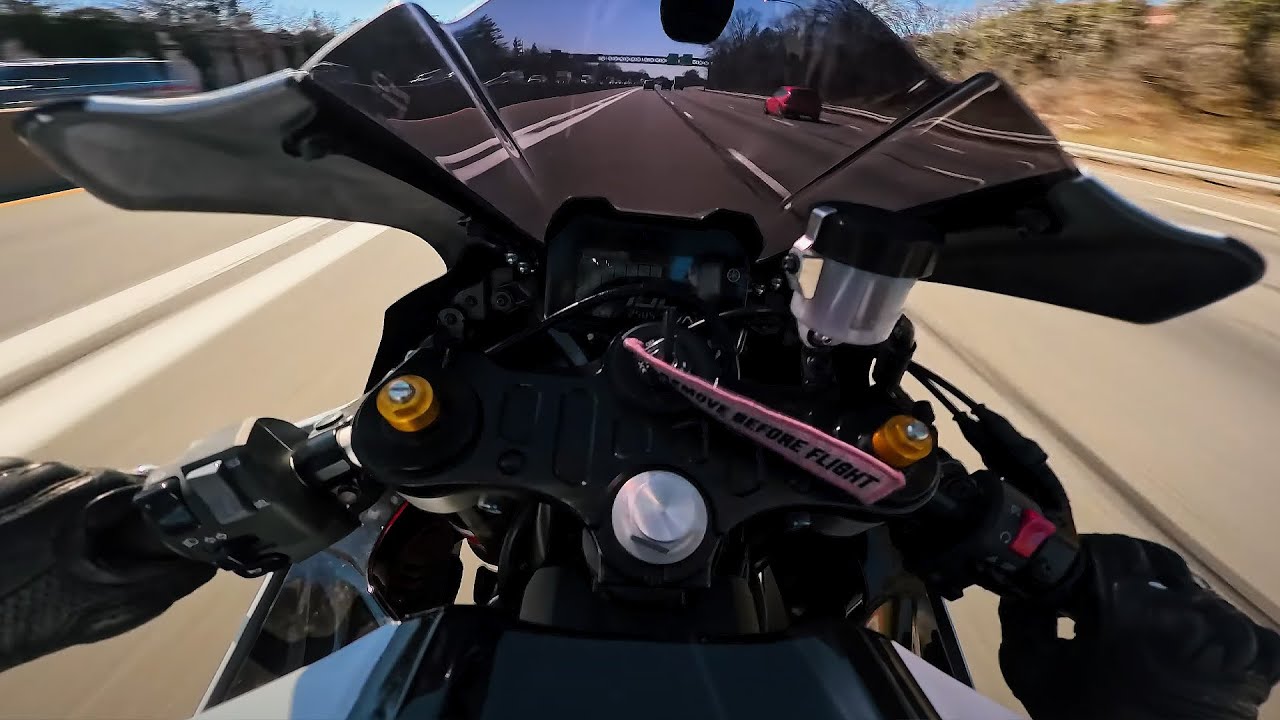 Highway Run on the Tuned YAMAHA R7! (Pure Sound) 4K - YouTube
