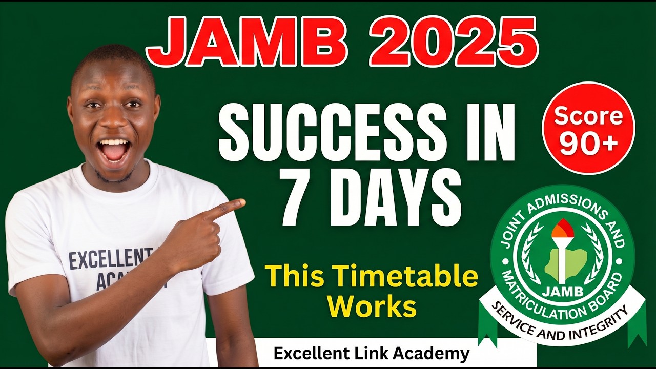 JAMB Success in 7 Days? This Timetable Proves It Works - YouTube