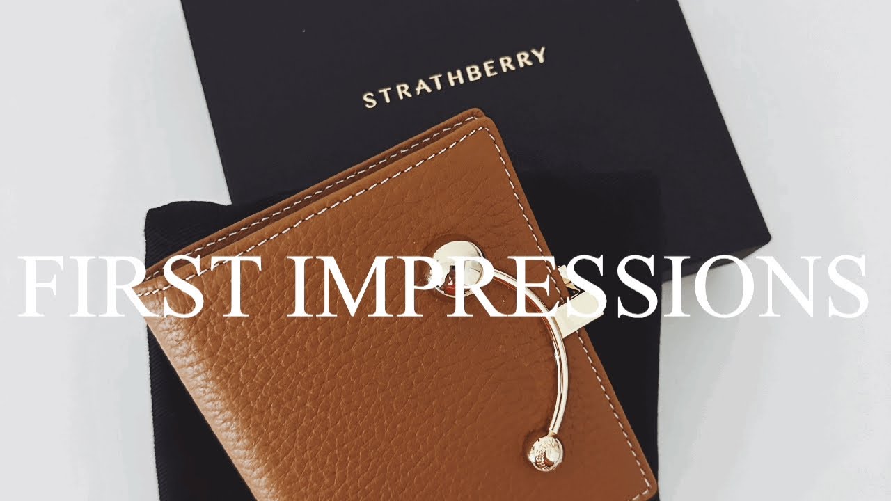 First impressions: Strathberry Crescent Wallet - YouTube