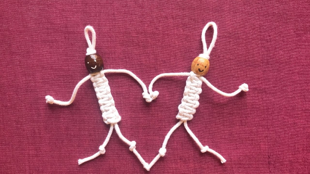 Easy Macrame Doll for Beginners | Macrame Keyring Tutorial | Macrame ...