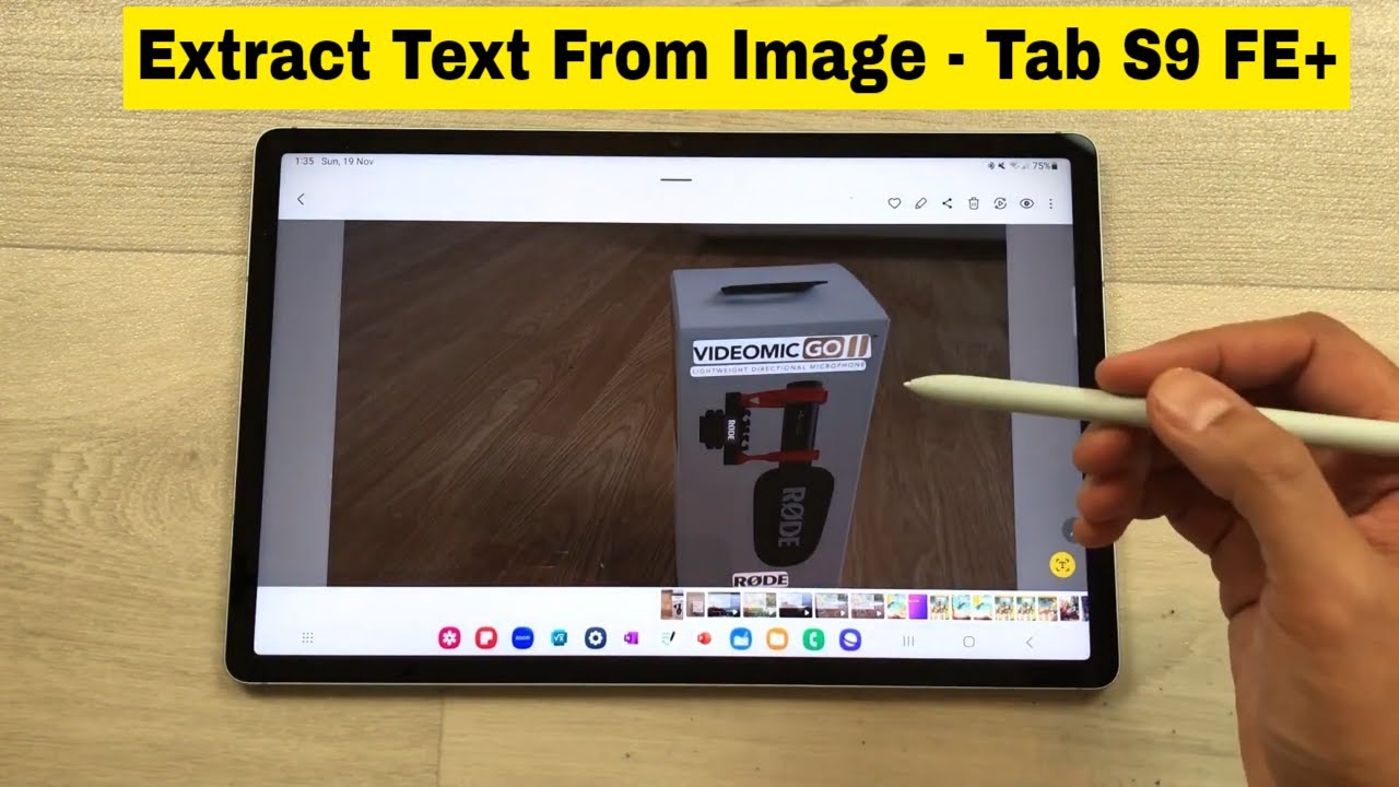 How to Extract Text from Image In Samsung Galaxy Tab S9 FE+ Plus - YouTube