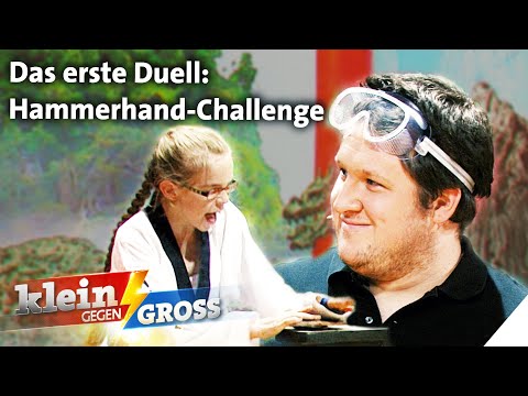 Stärker als Matthias Steiner? Simone zerschlägt Steine mit der Hand! | Klein gegen Groß