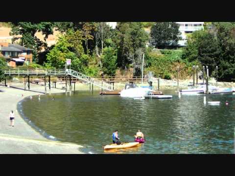 Time Lapse Kayakers launch Boats in Maple Bay Vancouver Island British ...