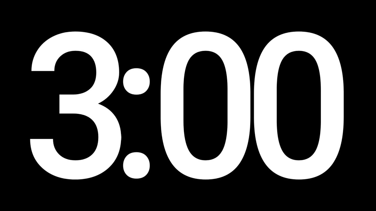 3 Minutes Countdown 4k Giant Clock - Đồng hồ đếm ngược 3 phút - YouTube