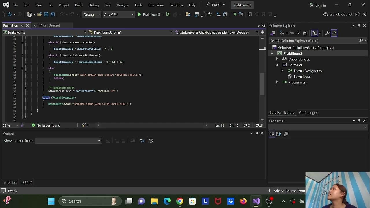 Praktikum 3 (membuat aplikasi konsol sederhana untuk mengkonversi suhu ...