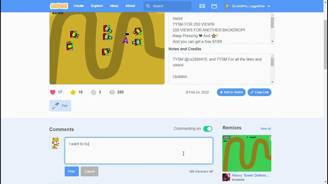 Scratch | Heavy Tower Defence | NoobPlayingLoL - YouTube
