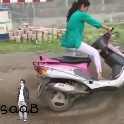 Girls scooty stunts - YouTube