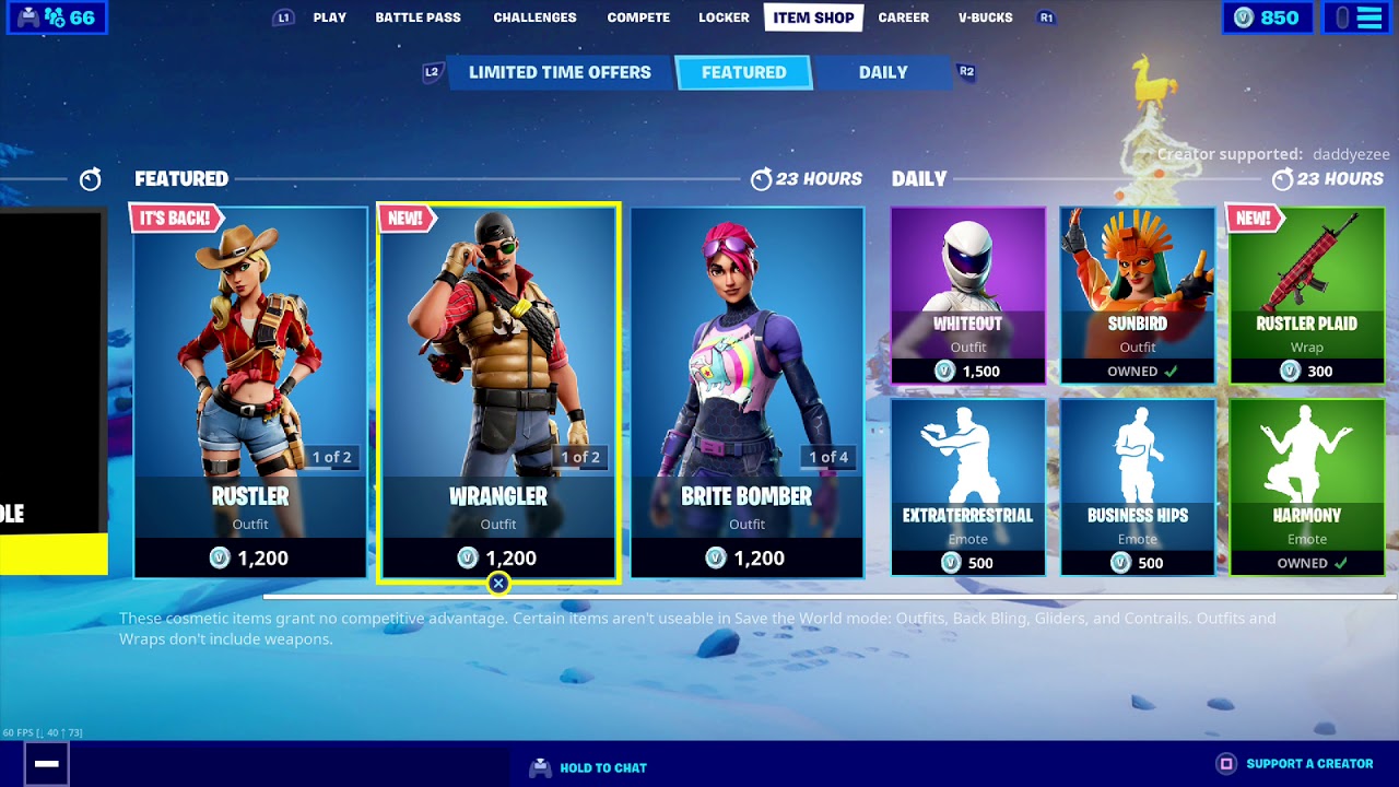 Fortnite New Item Shop Wrangler Skin Utility Axe & Spurred Swinger ...