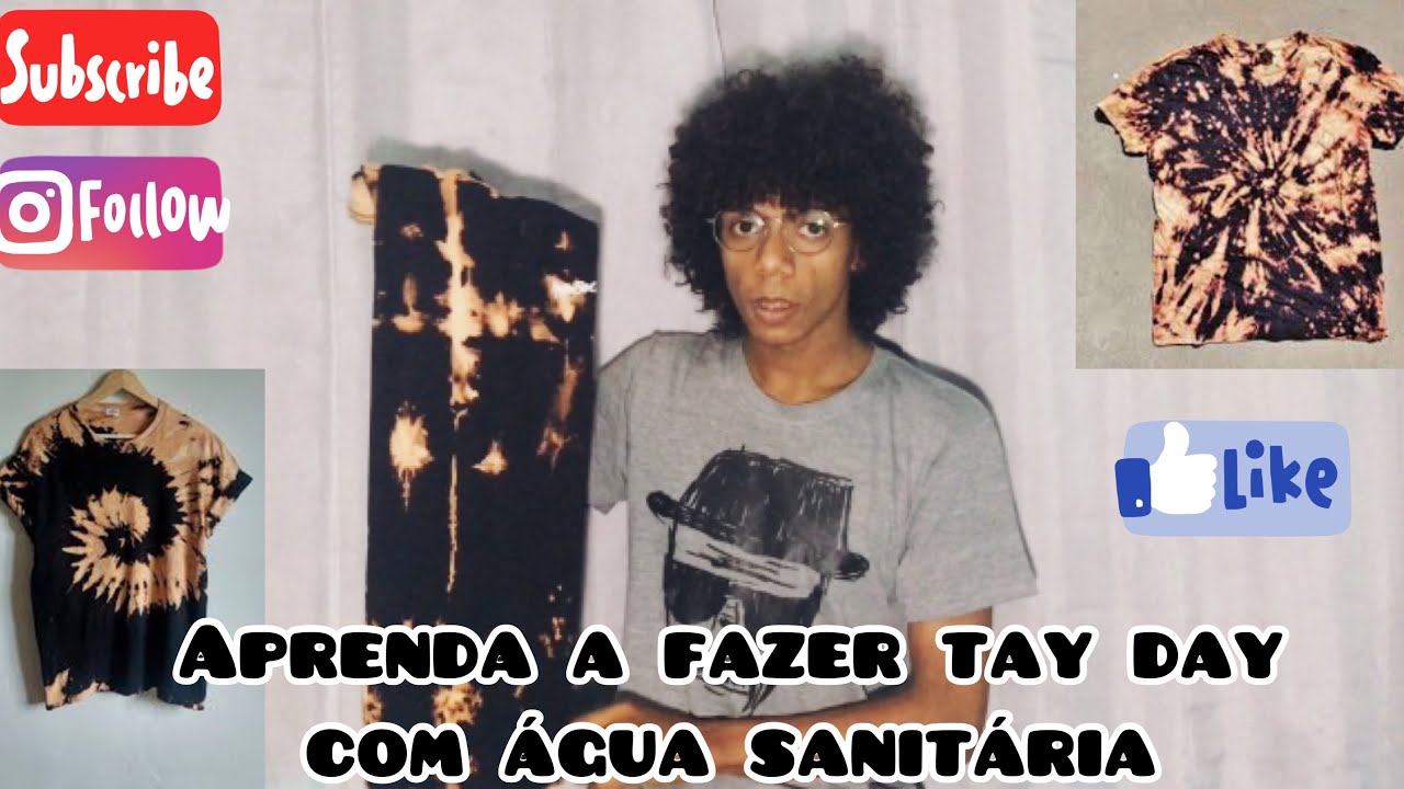 Como fazer tay day com água sanitária ? Venha aprender comigo ️ - YouTube