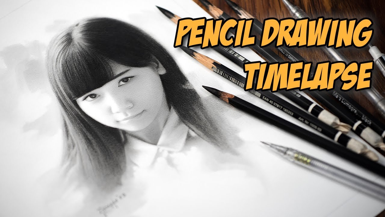 Cute Japanese Girl Pencil Drawing || 002 - YouTube