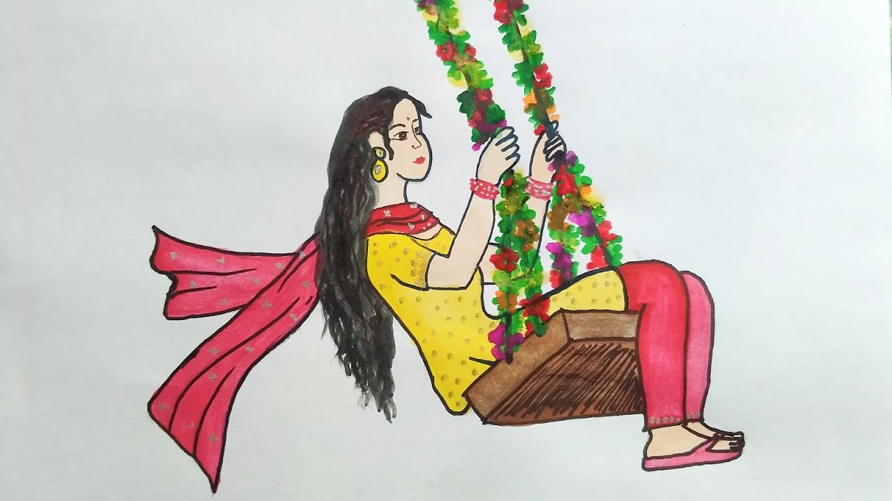Raja festival special drawing tutorial - YouTube