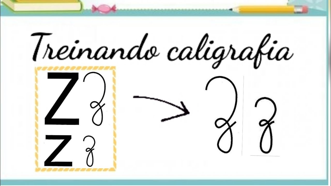Aula de caligrafia - Letra cursiva ( Z completo) | Prof. Anne Caroline ...