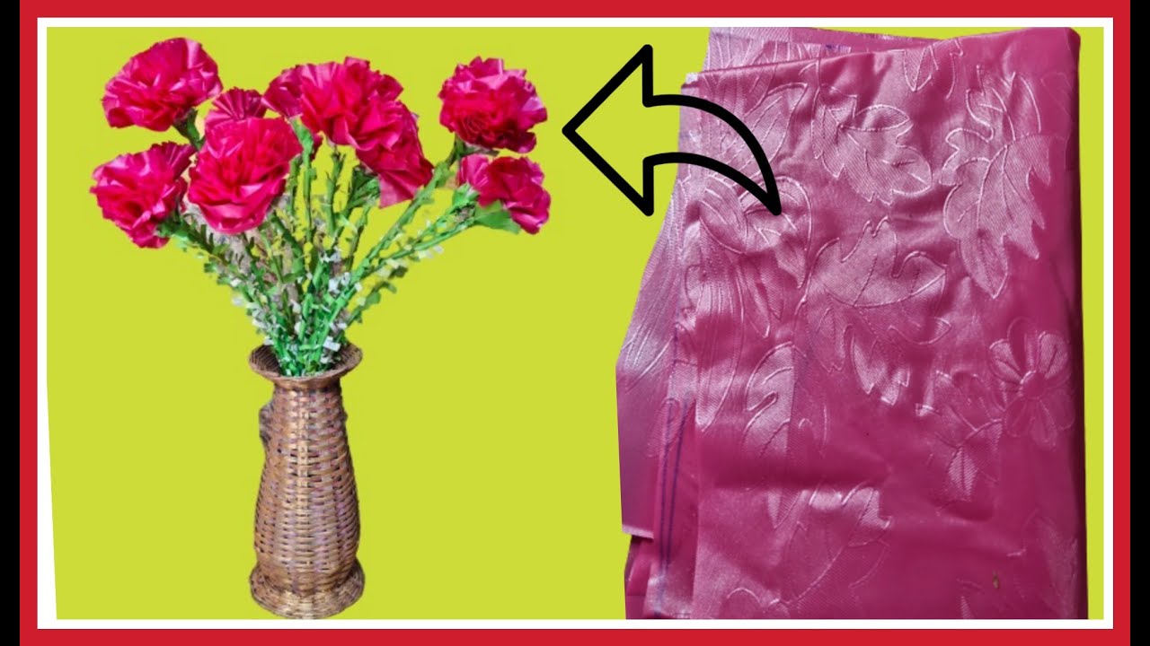 Flowers Making With Plastic Tablecloth/Tablecloth Re-Use Idea/Best out ...