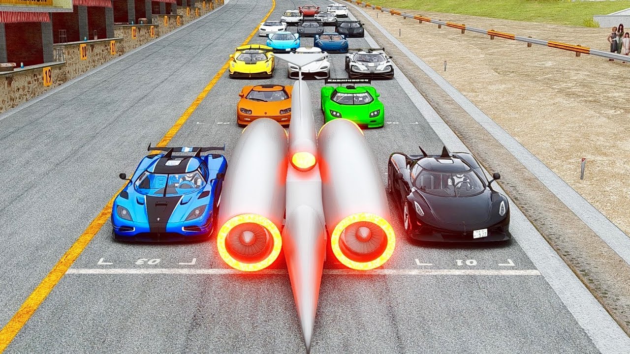 Thrust SSC GTR vs All Koenigsegg Hypercars at Special Stage Route X ...
