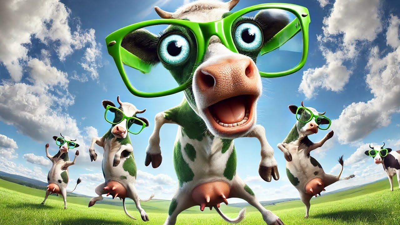 ,, funny cow dance for 12 minutes !! 100% hilarious cow dance !! cow ...