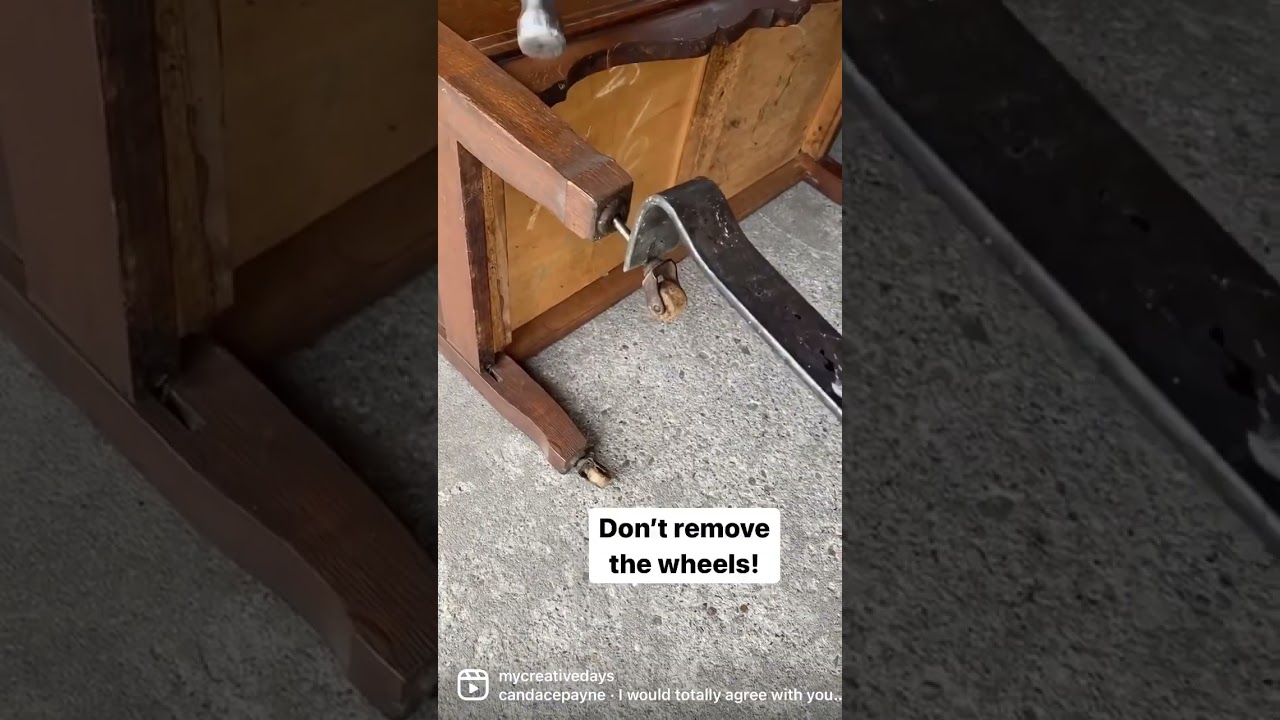 What to do if furniture is missing a wheel. Remove the rest and let the ...