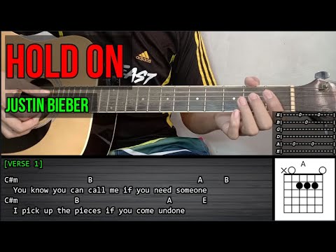 Justin Bieber - HOLD ON | Guitar Tutorial | LYRICS TABS and CHORDS ...
