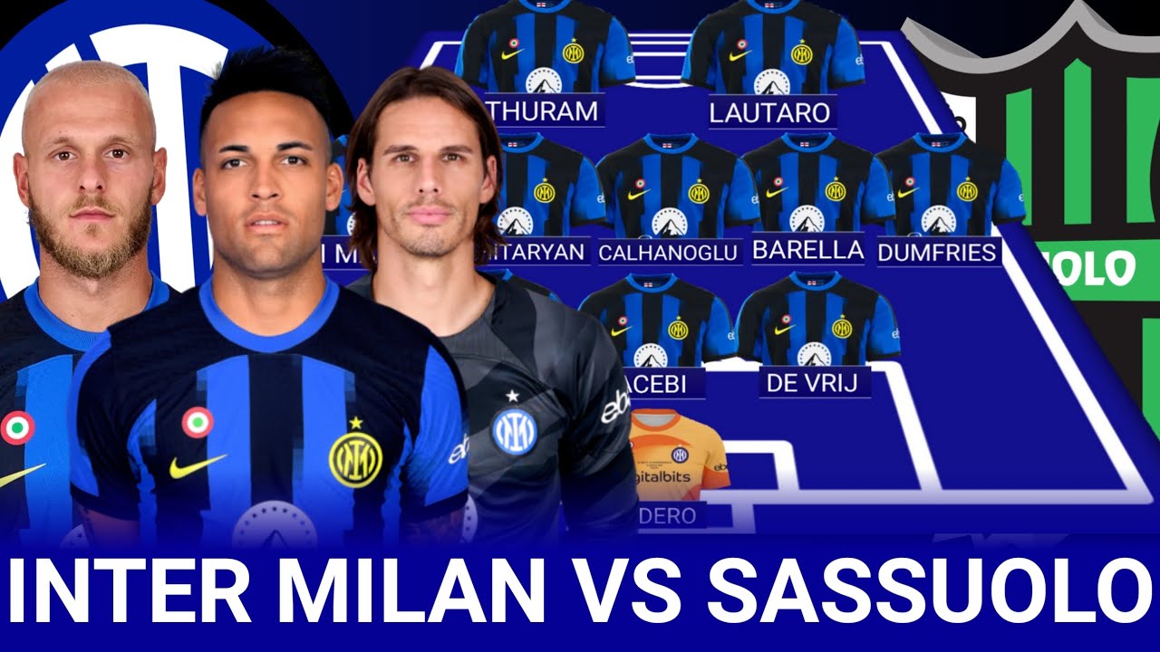 INTER MILAN VS SASSUOLO STARTING LINE UP, SERIE A MATCH WEEK 6 - YouTube