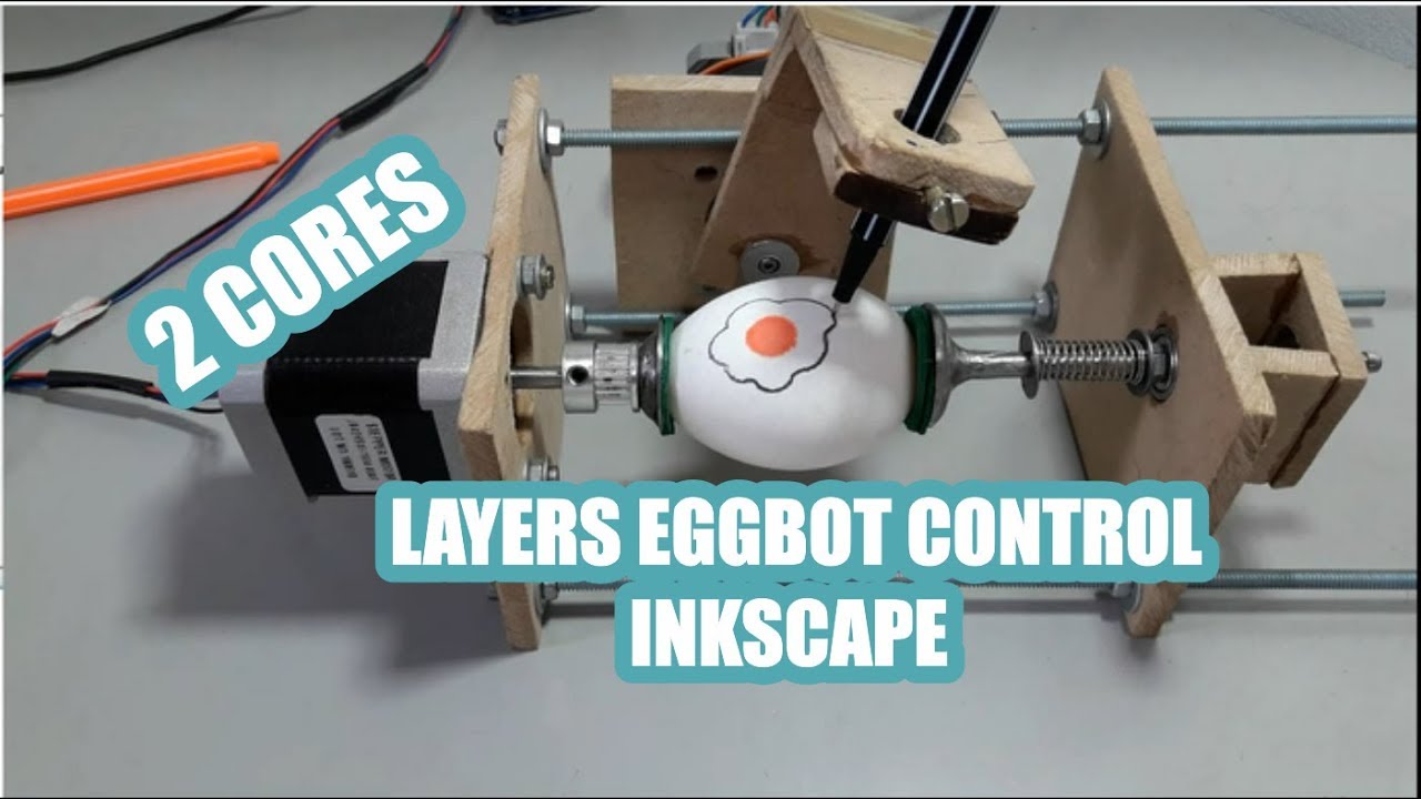 como usar layers do eggbot control no inkscape 2 cores de canetas - YouTube