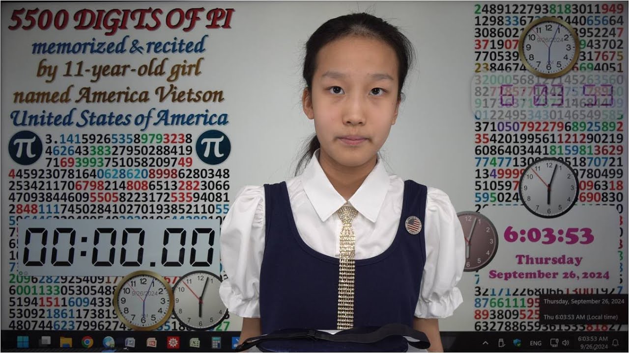 5500 Digits of Pi memorized and orally recited by 11-year-old girl ...