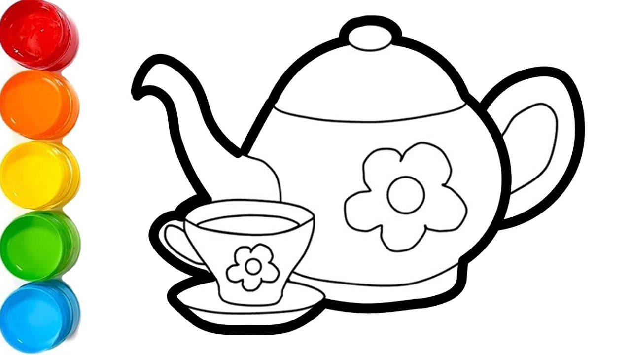 Drawing kettle very easy step by step learn | basic drawing - YouTube