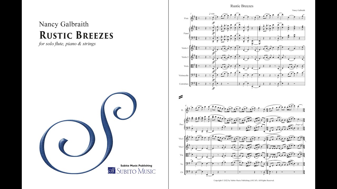 Nancy Galbraith – Rustic Breezes – Chamber Version – Music & Score – 4K ...