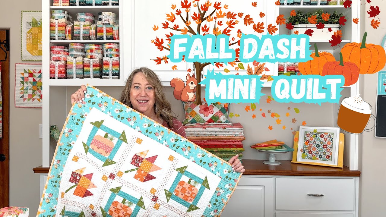 Fall Dash Mini: Fun Wall Hanging Quilt Pattern - YouTube