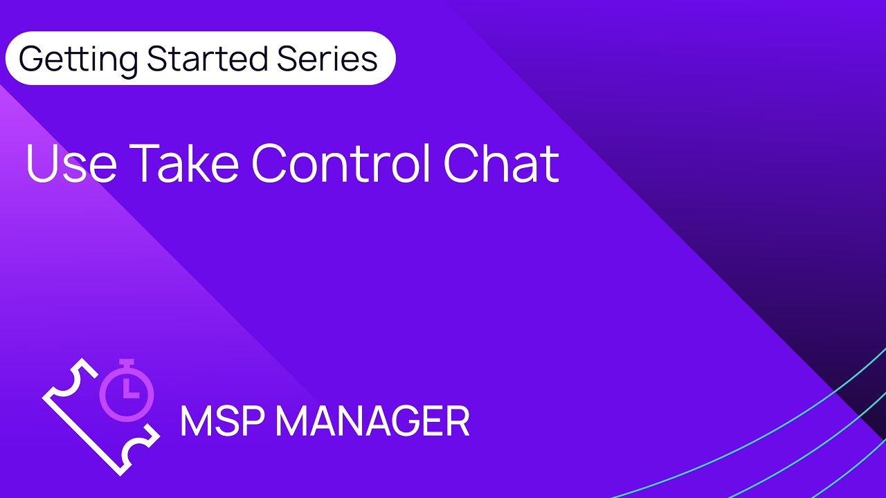 Use Take Control Chat - YouTube