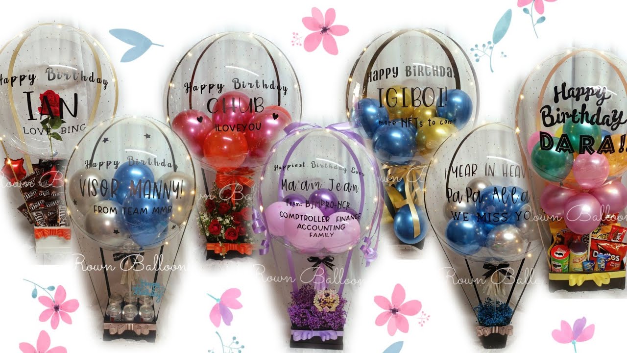 Customized Hot Air Balloon Bouquet Samples & Ideas | Actual Order - YouTube
