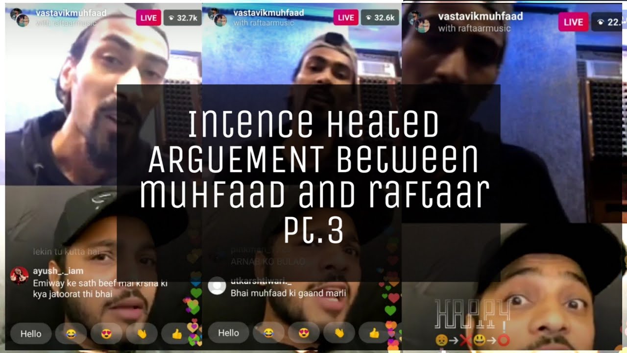 Raftaar And Muhfaad Live Fight | Muhfaad Live With Raftaar On Instagram ...